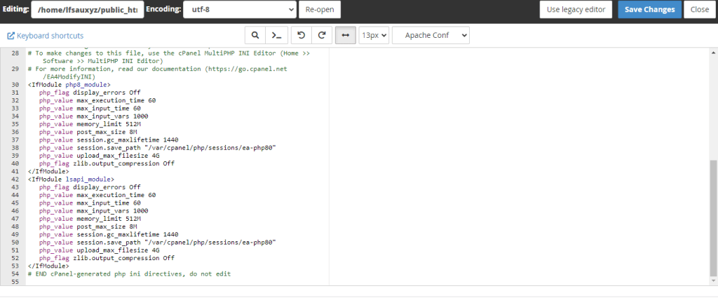 How to Increase the PHP value in cPanel - XeonBD